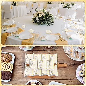 Tenceur 100 Pcs Thank You Pillow Boxes 3.5x2.4x1 Inch Wedding Favor Pillow Boxes Paper Thank You Gift Boxes for Favors Candy Treat Boxes for Wedding Birthday(White, Gold)