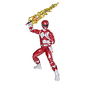 Power Rangers Lightning Collection Mighty Morphin Metallic Red Ranger 6-Inch Premium Collectible Action Figure Toy with Accessories