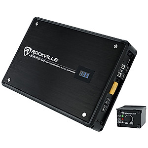 Rockville KRYPTON-M2 Mono Car Amplifier, 1 Ohm, 3000W, Class-D, EQ, Low Pass Filter, Dyno-Certified, Bass Remote, Perfect for Subwoofers and Car Audio