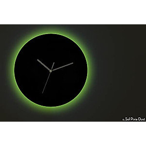 Reverse Wall Clock - Alice - Mad Hatter - Round Funny Clock - Backwards running Time - Counterclockwise Wall Clock - Room Deco - Optional RGB LED 5V Backlit