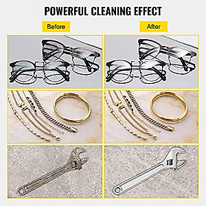 VEVOR Ultrasonic Cleaner 2L Digital Ultrasonic Parts Cleaner with Timer 40kHz Professional 304 Stainless Steel Ultrasonic Cleaner 110V for Jewelry Watch Glasses Diamond Eyeglass Small Parts Cleaning