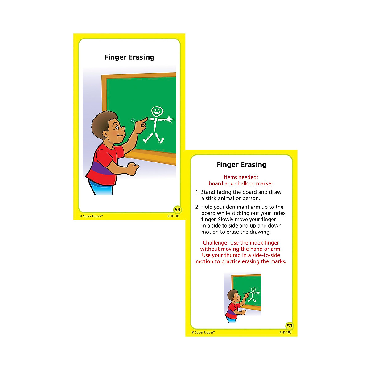 Super Duper Publications | Upper Body and Core Strength Fun Deck | Occupational Therapy Flash Cards | Gross Motor Movement Activity | Educational Learning Materials for Children