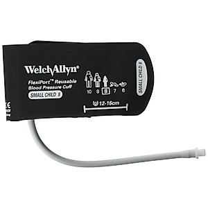 Welch Allyn REUSE-08-1SC FlexiPort Reuseable Blood Pressure Cuffs with Screw-Type Connector, Small Child, Size 8