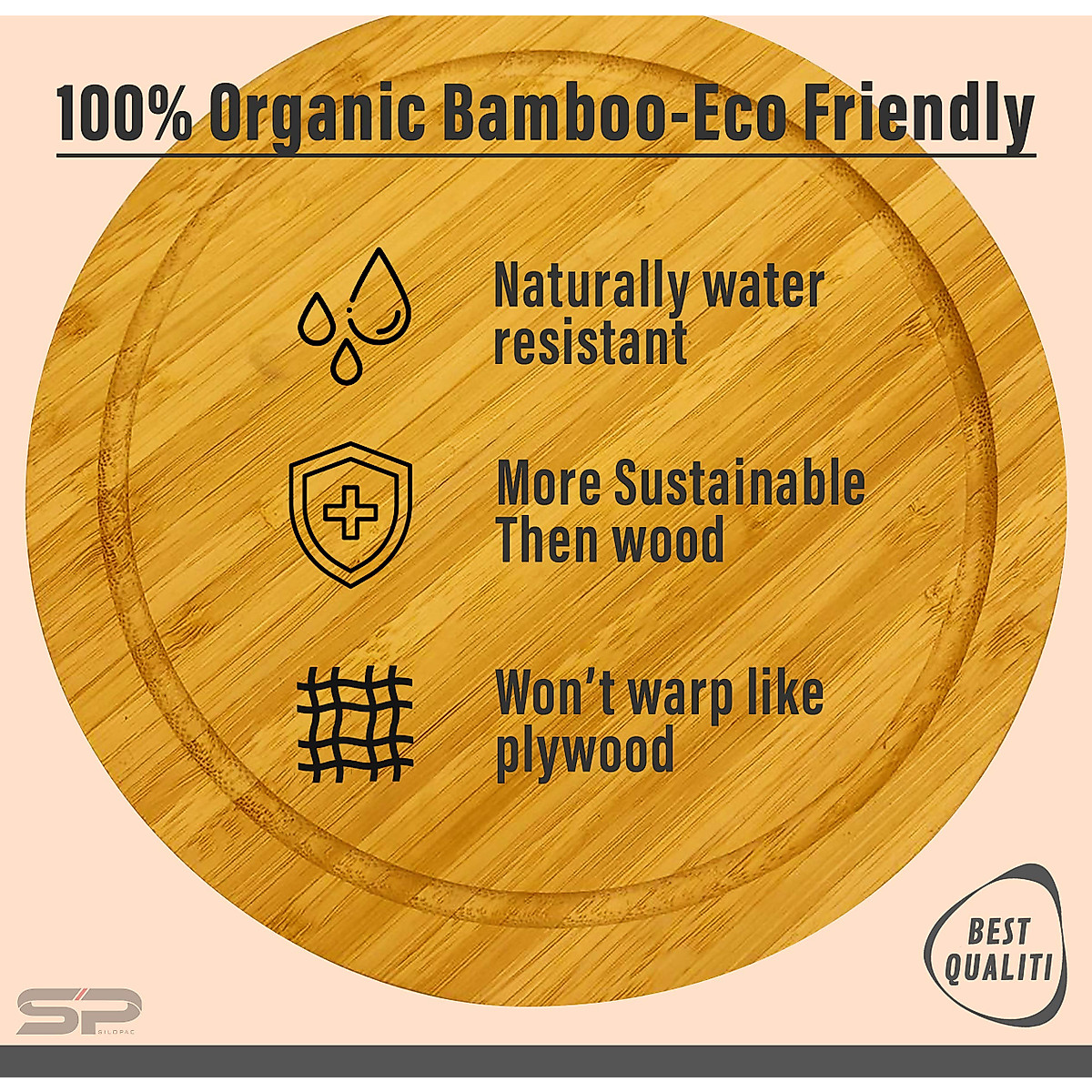 Cheese Board with Cheese Tools Round Cutlery Set Bamboo Charcuterie Board Set With 4 Knives Comes with Slide Out Drawer Platter Serving Tray Durable Best Gift for Wedding Birthday Housewarming (20)