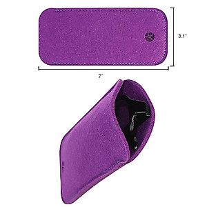 JAVOedge [5 PACK], Soft Felt Slip In Pouch Case for Sunglasses, Reading Glasses Multi Colors, MicroFiber Cloth