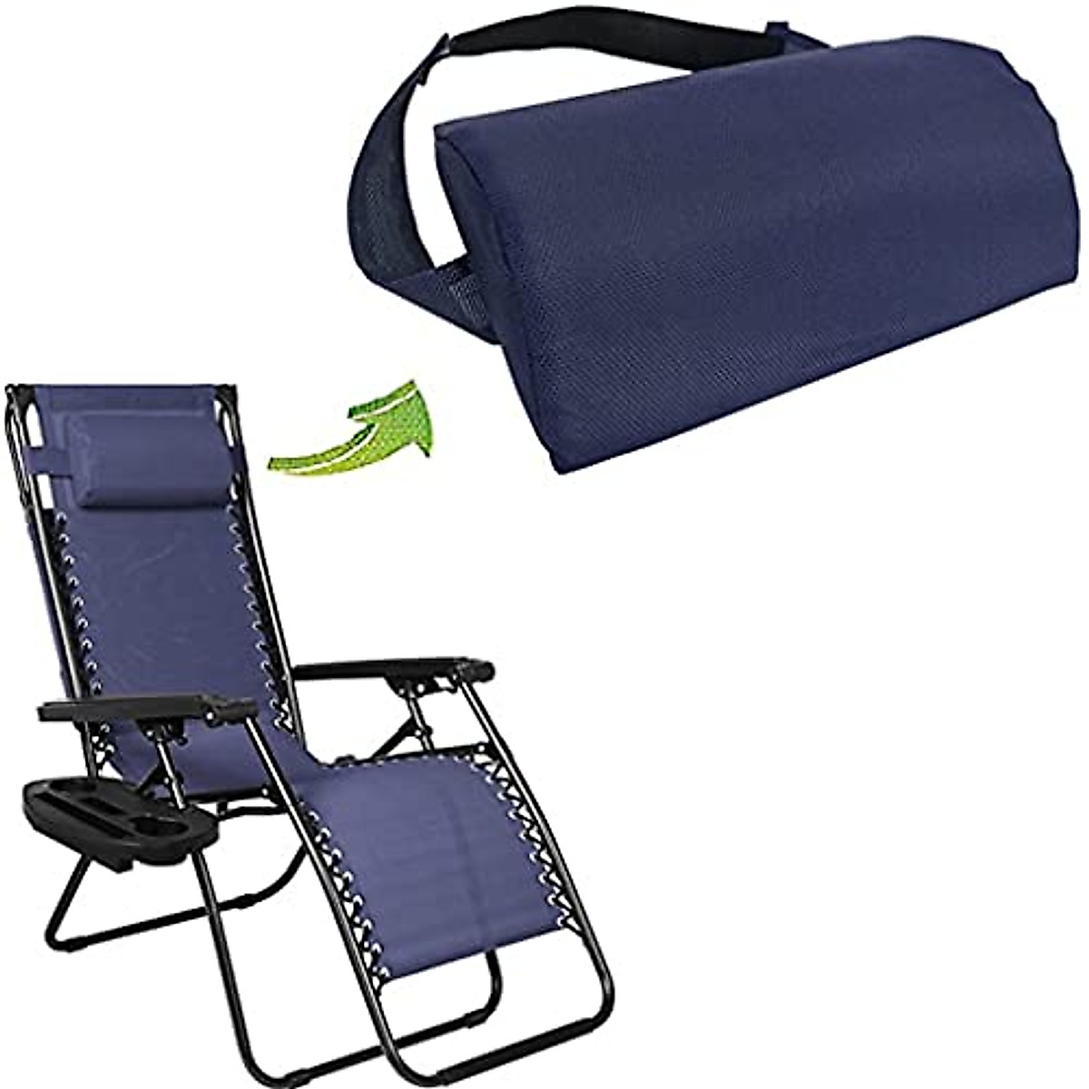 freneci Soft Pillow Cushion Headrest Headrest Cushion with Elastic Band for Chairs - Black+Gray