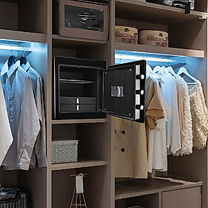 Barska White Keypad Dark Interior Jewelry Safe, Black