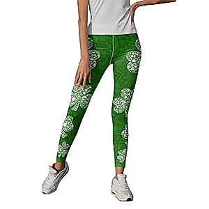 Pilates Running Pants Skinny Women's Good Luck Paddystripes Pants Leggings For Yoga Pants 1x Yoga Pants for Women plus Size (Green, XXL)
