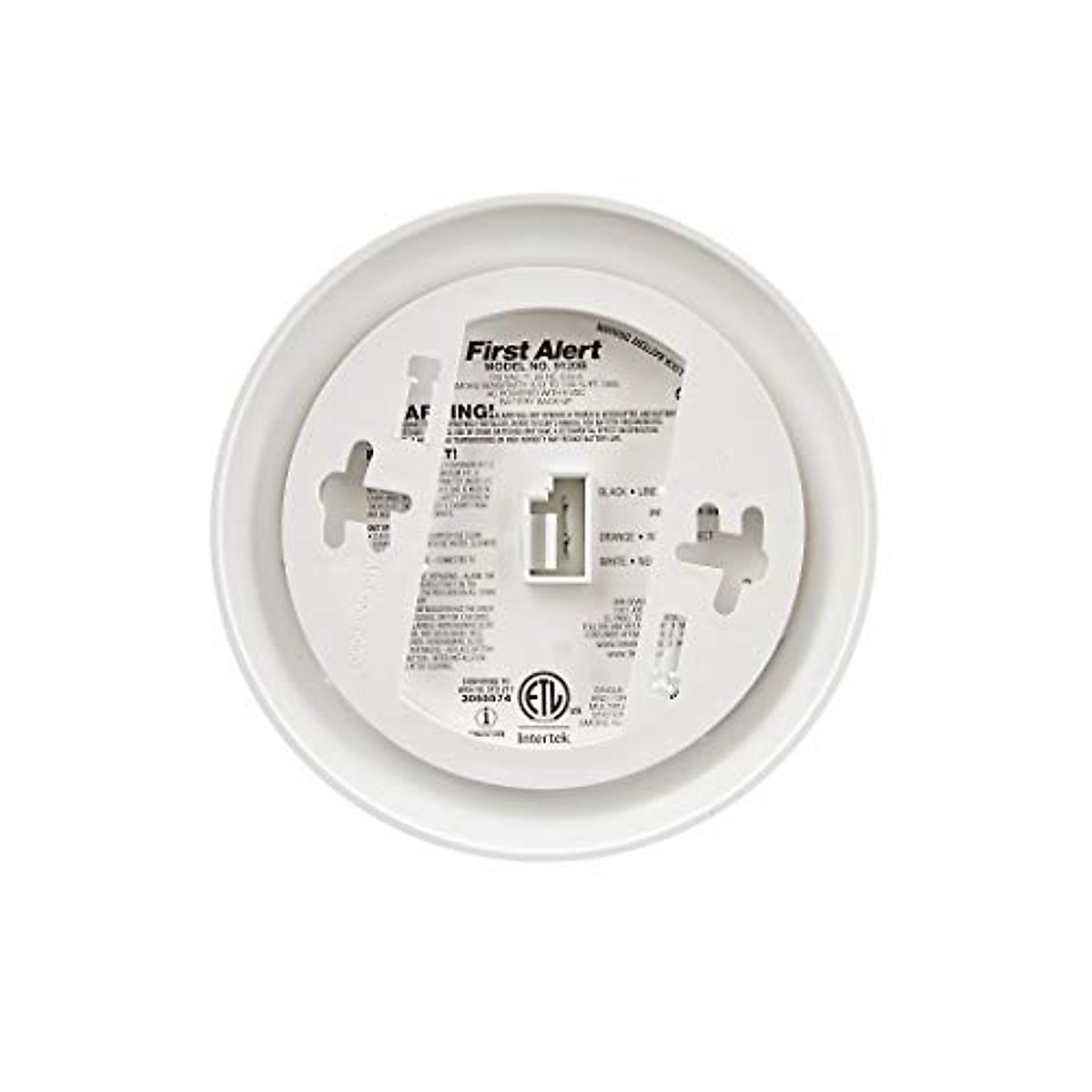 FIRST ALERT BRK 9120LBL Hardwired Smoke Detector with Adapter Plugs for Easy Replacement , White