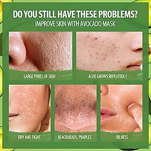 Clay Stick Mask Avocado Dead sea Mud Mask Natural Green Tea Purifying Clay Stick Mask Deep Cleansing Blackhead Remover Clay Mask Nourishing Hydration Facial Mask With Blackhead Remover Extractor Tools