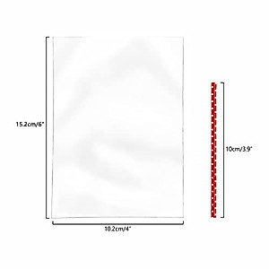 Newkita 4x6 Small Cellophane Bags, Clear Gift Treat Bags for Candy Cake Pop Goodie Party Favor Bags with 4’’ Ties, 100PCS (4'' x 6'')