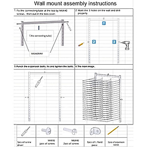 THEGA Wall-Mounted Drying Rack - Sturdy Metal Art Rack, Space Saving Rack, Metal Power Coated Design Artwork Storage Display Rack, Sturdy Paint Drying Rack, for Drawings, Painting Stack Rack