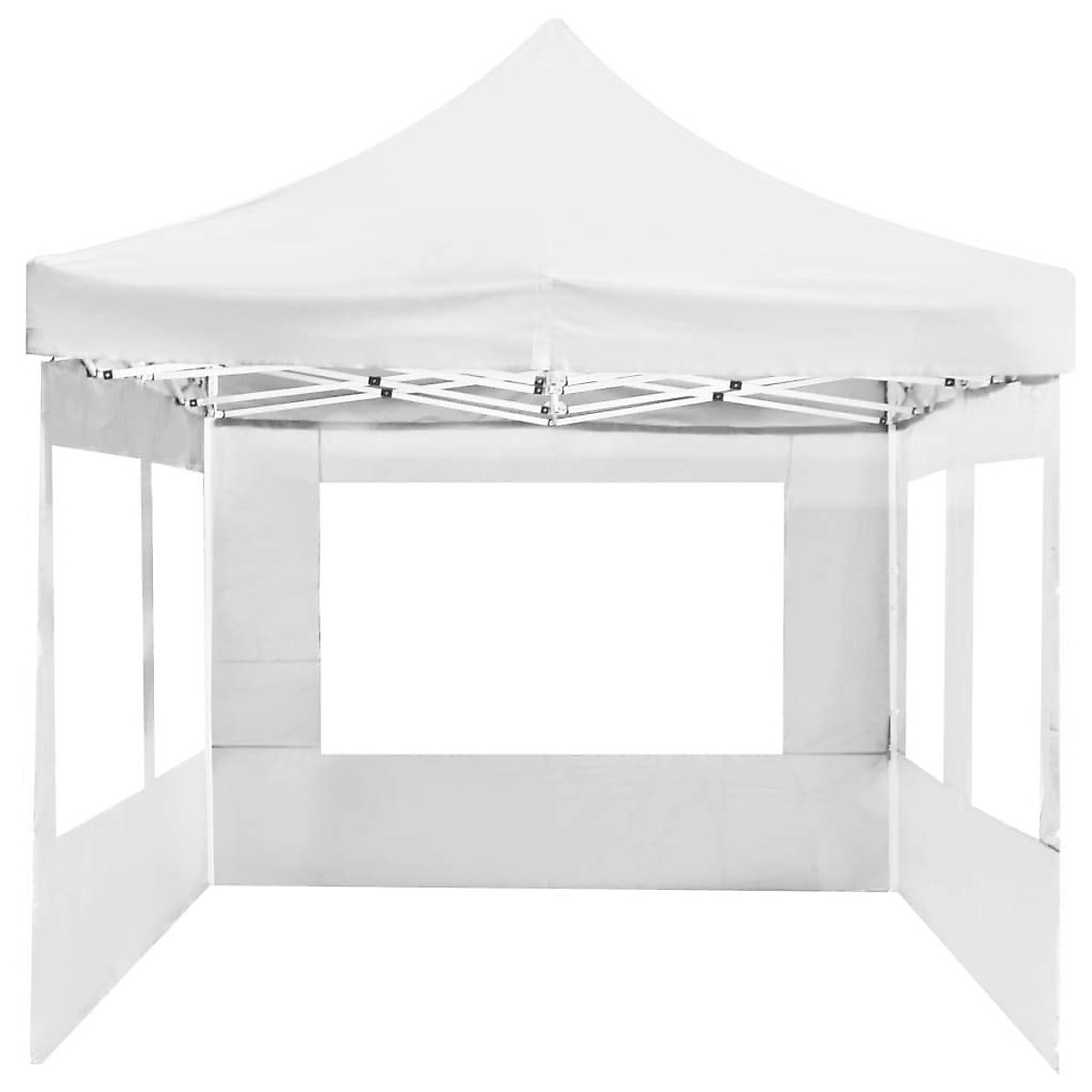 Professional Folding Party Tent with Walls Aluminum,Fruit Stand Gazebo,Deck Gazebo,Camping Gazebo,Hardtop Gazebo,Featuring a Folding Design,for Barbeque, Patio,Garden Party,Markets,19.7'x9.8' White