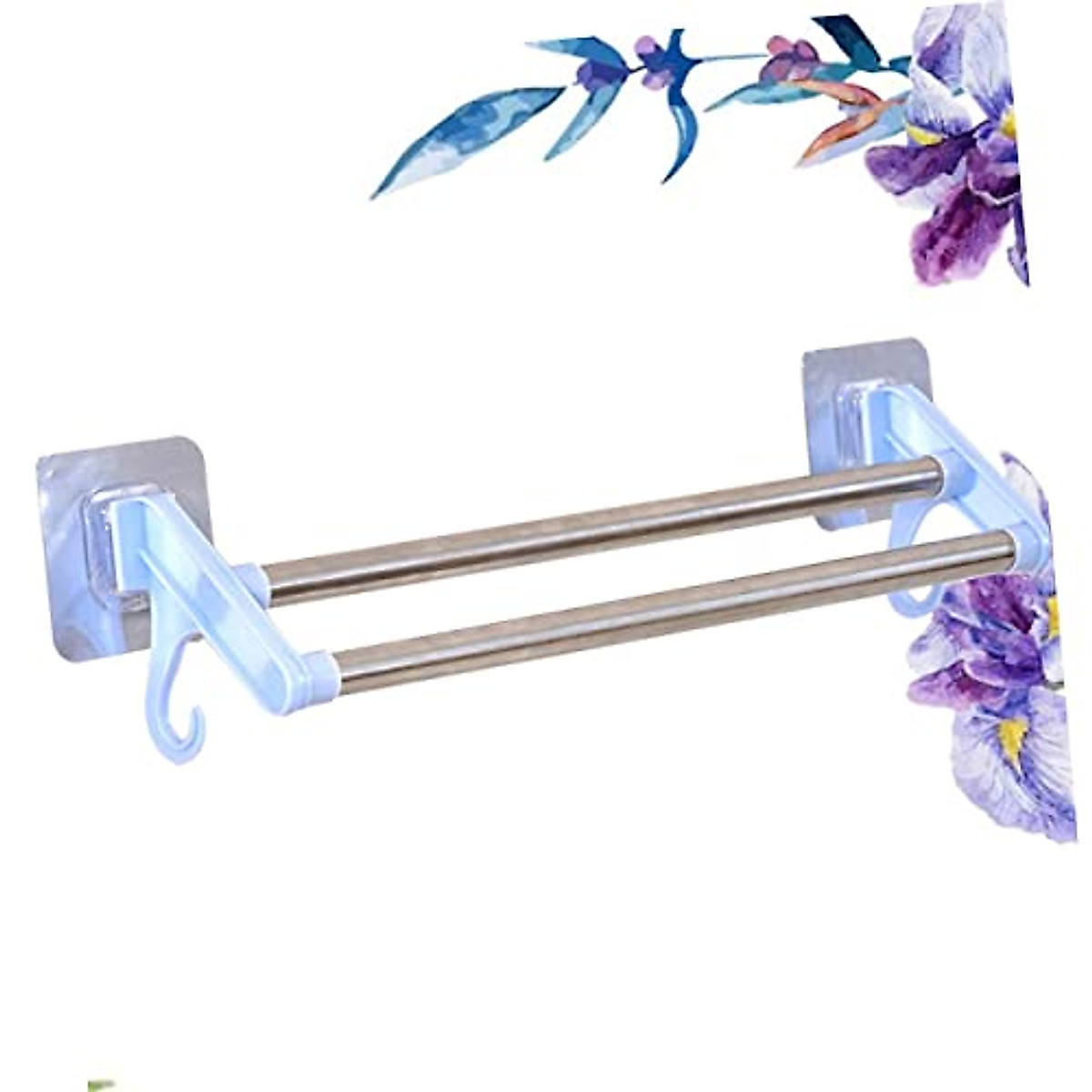 Towel Shelf Door Hanging Bathroom Tissue Holder Towel Rack Wall Mounted Black Towel Holder Black Towel Bar Traceless Towel Rack Practical Towel Rack Traceless Towel Shelf