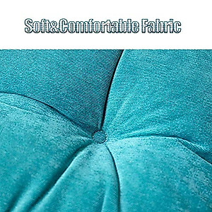 Nathime Soft Patio Outdoor Chair Pad with Ties Home Decor Indoor Dining Chairs Cushion 16.9"×16.9"×3.8" Blue 1Pc