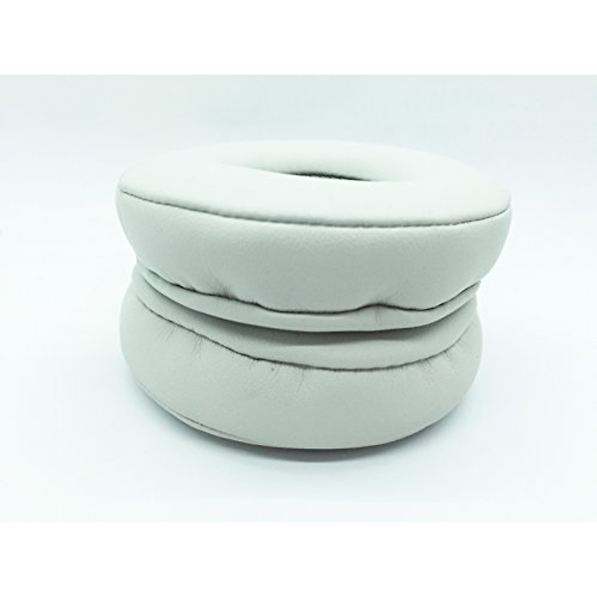 75mm Replacement Leather pu Round Cushion earpads Cups Ear Pads Pillow Cover for Pioneer HDJ-700 HDJ700 Stereo Headphone Headset (White)