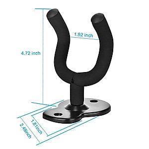 Peng Da Guitar Wall Mount Hanger Hook Acoustic Electric Bass Guitar Wall Hook Hanger Black Metal Holder Hanger for All Size Guitars