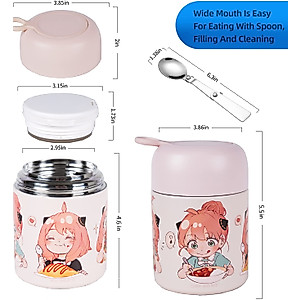 Maxerkeep 17oz Vacuum Insulated Soup Flask, Stainless Steel Lunch Container for Hot Food,Food Jar for Toddlers & Kids