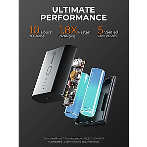 ORORO Men's Heated Down Vest with Battery, Lightweight Heated Vest with 800 Fill Down (Charger Not Included)(Black, XL)