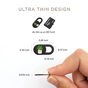 MESMOS Cute Webcam Covers Bundled with Fancy Pen Set of 3 - Daily Office Essentials