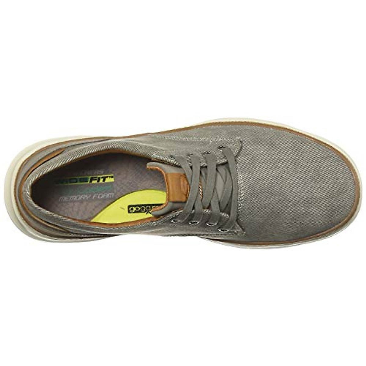 Skechers mens Skechers Men s Moreno Canvas Oxford Shoe, Beige (Tpe 578), 10.5 US