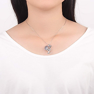 LGSY 925 Sterling Silver Turkey Cage Pendants for Pearl, Pearl Cages for Pearl DIY Jewelry Making