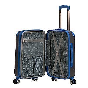 Rockland London Hardside Expandable Luggage with Spinner Wheels, Grey, Carry-On 20-Inch