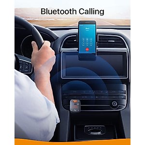 Anker Roav Bluetooth Car Adapter and Charger, Power IQ 3.0 Type C PD, FM Transmitter for Car, Wireless Calling with 5.0, Noise Cancellation -T2