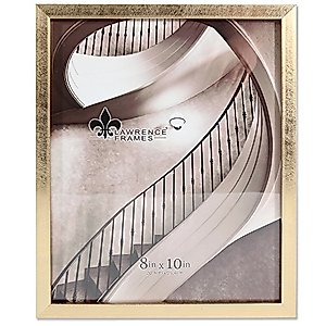Lawrence Frames 708080 Galvanized Expressions 8x10 Chloe Contemporary Gold Picture Frame