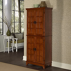 Arts & Crafts Oak Cottage Pantry by Home Styles, Brown