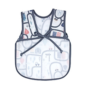 BapronBaby Tiny Town Bapron - No Neck Tie Safer Bib for Baby & Toddler - Soft Waterproof Stain Resistant - Machine Washable - Sz Preschool 3-5yrs