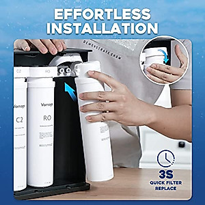 Vortopt C2 Replacement Filter for QR06 Reverse Osmosis Water Filtration System, 12 Month Lifetime, QR06-C2
