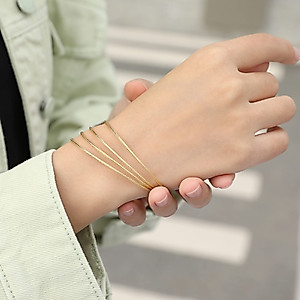 CHOW SANG SANG 18K Yellow Solid Gold Minimalist Simple Bangle for Women 92817K | 7 (Wrist Size:14.5-15.5 CM)