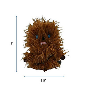 Star Wars for Pets Plush Chewbacca Flattie Dog Toy | Soft Star Wars Squeaky Dog Toy | Adorable Toys for All Dogs, Official Dog Toy Product of Star Wars for Pets