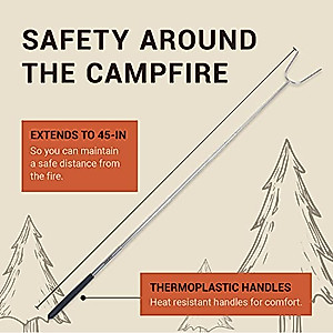 Radiate Portable Campfire & Marshmallow Roasting Sticks Bundle | The Original Go-Anywhere Campfire | 3-5 Hours of Bright and Warm Burn Time | Lightweight and Portable | Stainless Steel Hotdog Skewers