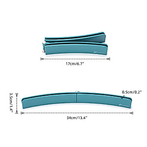 Fanwer Card Holders for Playing Cards (Set of 4), Playing Card Holders for Seniors Kids, Hands-Free Curved Foldable Plastic Card Holders, 2 Blue 2 Green, 13.4'' Long