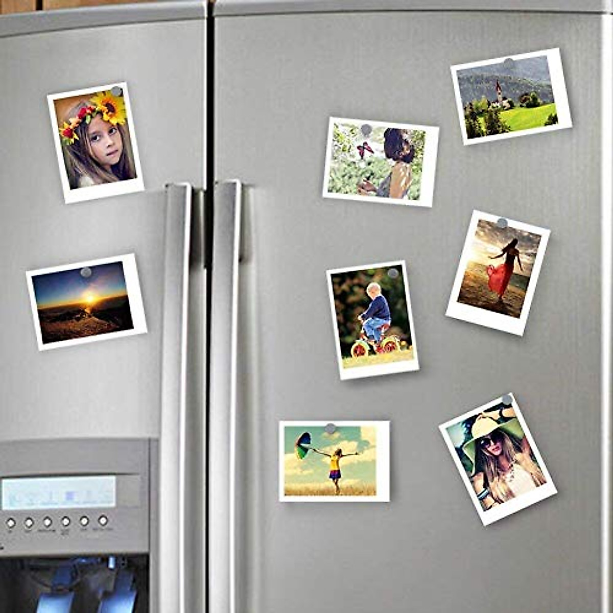 DIYMAG 300 PCS Small Refrigerator Premium Brushed Nickel Fridge, Office Magnets, 6x2 mm