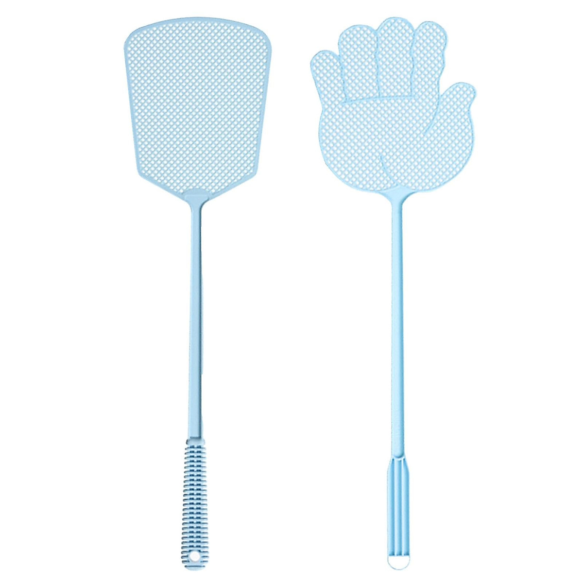 Fly Swatters, 2 Pack Manual Flyswatter Swatter, P-lasticLong Handle Fly Swatters Heavy Duty, Fly Catcher I-nsects Catcher, Fly Swatter Fly K-iller B-UG Swatter for Indoor Outdoor Home Farm