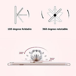 8 pcs Transparent Cell Phone Ring Holder, CNYMANY Finger Grip Kickstand Stand for Universal Smartphone Case Accessories - 8 Shapes