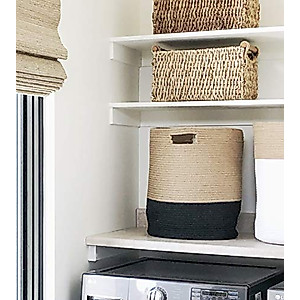 Woven Rope Storage Basket | 19" Tall Jute Basket for Blankets, Kids Toys, & Baby Nursery Clothes | Designed by Chloe and Cotton