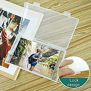 4" x 6" Photo Storage Boxes, Photo Organizer Cases Craft Keeper Picture Storage Containers Box for Photos - 10 Pack (Clear)