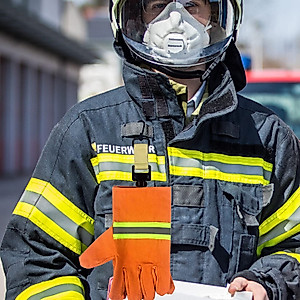 HUNYUITEY Heat-Resistant Firefighter Glove Strap Firefighter/Work Glove Clip Holder Heavy Duty Metal Alligator Gloves Grabber Clip