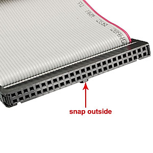 Tool parts IDC Gray Wire Flat Ribbon Cable 50 Pins 128cm Length 2.54mm Pitch 2pcs Type-C