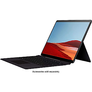 Microsoft Surface Pro X Tablet, SQ2 1.80GHz, 16GB RAM, 256GB SSD, 13" Touchscreen Display, LTE, Windows 10 Pro, Black, 1WY-00002 (Renewed)