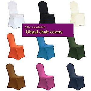 Obstal 6ft Stretch Spandex Table Cover for Standard Folding Tables - Universal Rectangular Fitted Tablecloth Protector for Party （Yellow, 72 Length x 30 Width x 30 Height Inches）