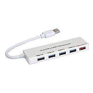 Lysee USB Cables - HL 2017 Portable USB 3.0 4-Port High Speed Hub with USB1.1/2.0 1 Charging Port oct17 - (Color: White, Length: < =0.5m)