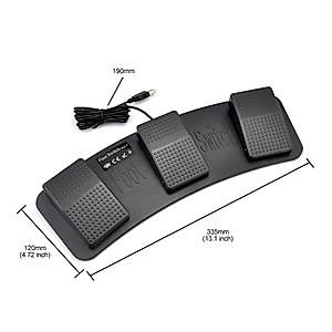 iKKEGOL PC USB Triple Foot Switch Pedal