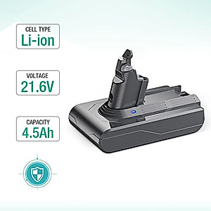 FirstPower 4.5Ah V6 Battery Replacement for V6 SV04 DC58 DC59 DC61 DC62 DC72 DC74 Absolute Animal Motorhead Slim SV03 SV04 SV05 SV06 SV07 SV09…