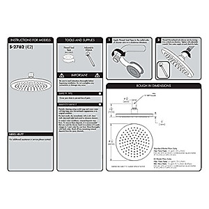 Speakman S-2762 Circular Rain Shower Head for Stylish Bathroom Décor, 2.5 GPM, Polished Chrome