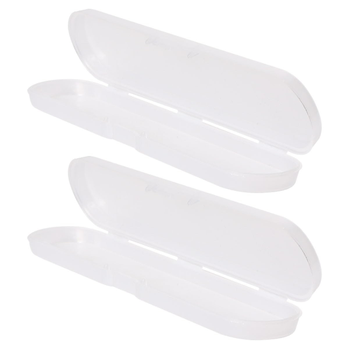 2Pcs Thermometer Case Plastic Digital Thermometer Storage Box Thermometer Containers for Adult 14.5x3x1.5cm (Transparent Color)